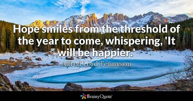 Happier New Year Alfred Lord Tennyson Quote | Genevieve Gerard